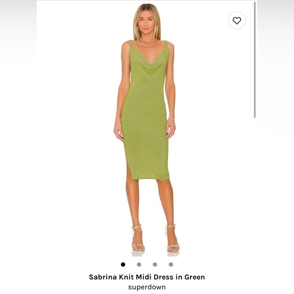 REVOLVE | Dresses | Revolve Superdown Sabrina Knit Midi Dress In Green ...